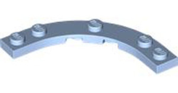 LEGO Part 6383092 - 80015 - Plate 5x5 1/4 Circle with Cut Out Light Royal Blue | LEGO Bricks ...