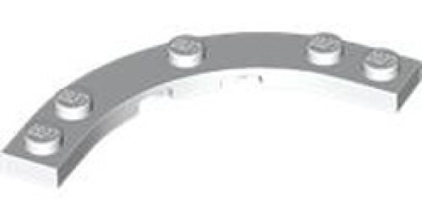LEGO Part 6399559 - 80015 - Plate 5x5 1/4 Circle with Cut Out White ...