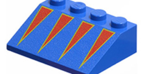 LEGO Part 4107822 - 82861 - Roof Tile 3x4/25 Degree with Red/Yellow ...