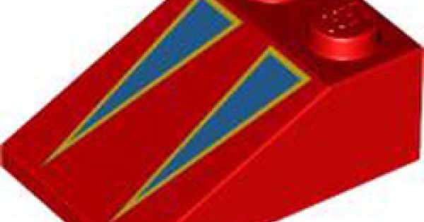 LEGO Part 4109634 - 82892 - Roof Tile 2x3/25 Degree with Blue Triangles ...