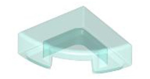 LEGO Part 6396287 - 84411 - 1/4 Circle Tile 1x1 Transparent Light Blue ...