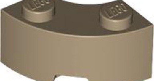 LEGO Part 6001826 - 85080 - Brick 2x2 with Inside and Outside Bow Sand ...