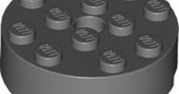 LEGO Part 4558959 - 87081 - Brick 4x4 Round with Diameter 4.9 Hole Dark ...