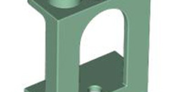 LEGO Part 6013299 - 90195 - Wall 1x2x2 with Bowed Slit Sand Green ...