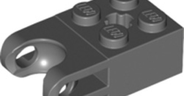 LEGO Part 4619760 - 92013 - Brick 2x2 with Cup for Ball Dark Stone Grey ...