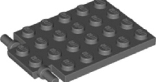 LEGO Part 4595710 - 92099 - Plate 4x5 with Shaft Diameter 3.2 Dark ...