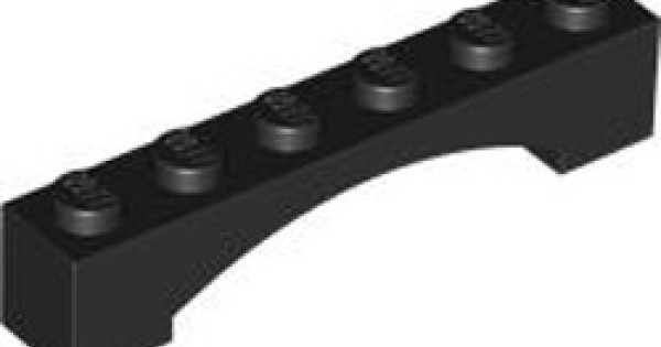 LEGO Part 4620763 - 92950 - Brick 1x6 with Inside Bow Black | LEGO ...