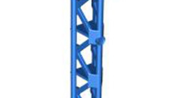LEGO Part 6384672 - 95347 - Lattice Tower 2x2x10 with Cross Bright Blue ...