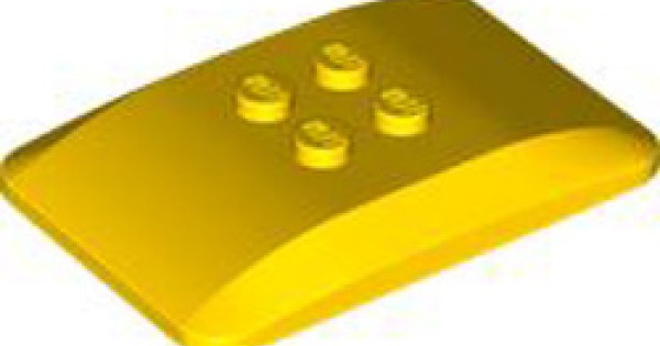 LEGO Part 6411333 - 98281 - Roof 4x6x2/3 Bright Yellow | LEGO Bricks ...