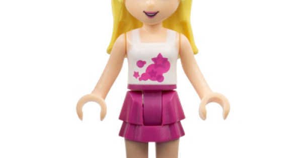 LEGO Part - FRND008 - Friends Stephanie - Magenta Layered Skirt, White ...