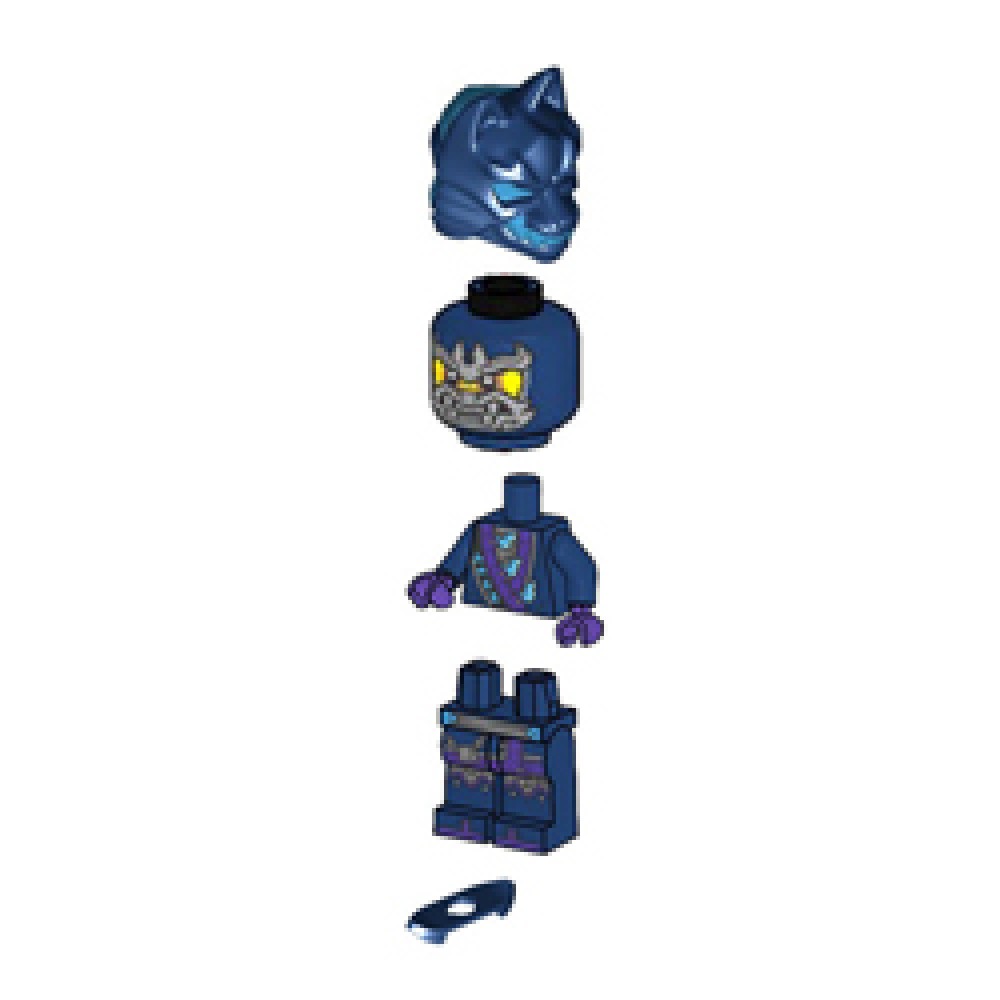 LEGO Part - NJO0851 - Wolf Mask Claw Warrior with Earth Blue and Dark ...