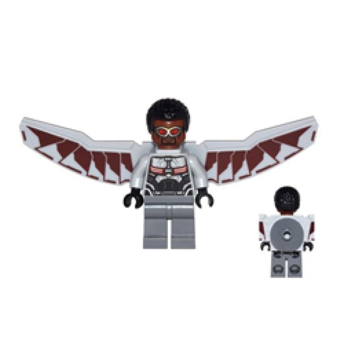LEGO Part - SH0261 - Falcon with Medium Stone Grey and Dark Red Wings ...